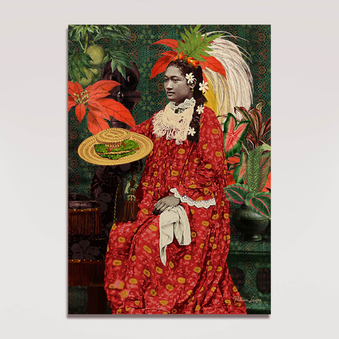 Jeune fille tahitienne en robe mission | Patricia Lauzes